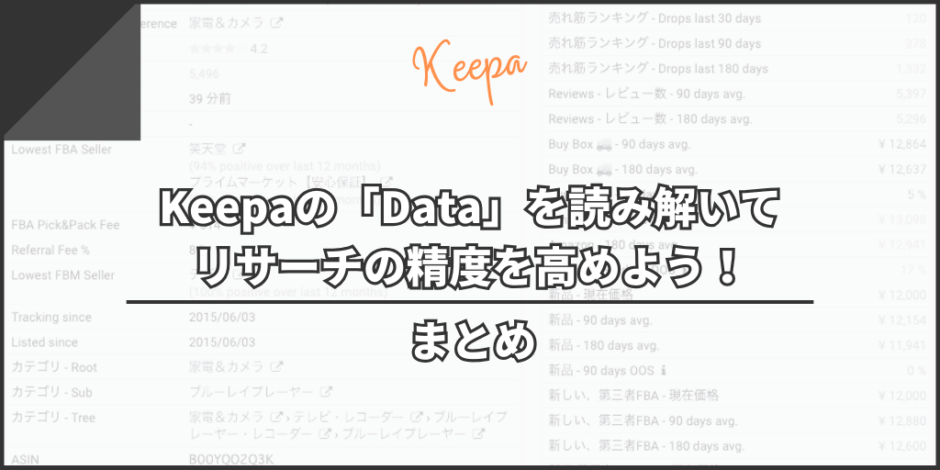 Keepa拡張機能の「Data」の使い方を徹底解説｜ライバルの在庫数や価格の変動を理解してリサーチの精度を高めよう | ひこーるのAmazon ...